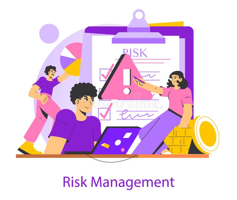 Risk. Flat Vector Illustration Stock Illustration - Illustration of ...