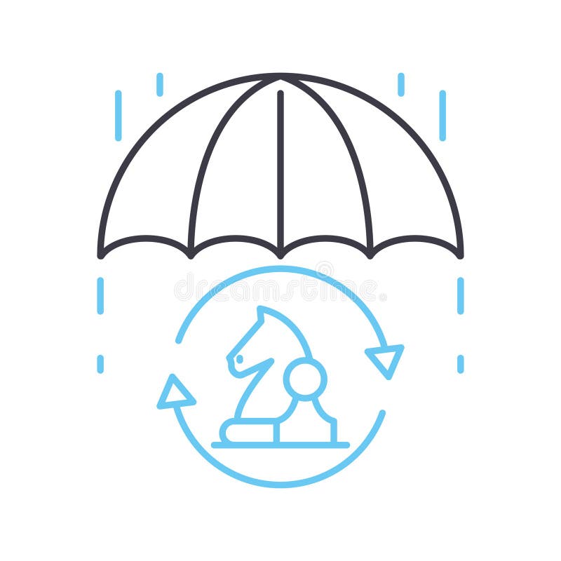 Risk Management Vector Line Icons Set. Risk, Management, Assess ...