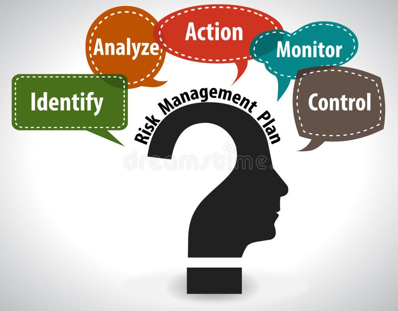 Risk Management Diagram with 5 Step Solution Stock Vector ...