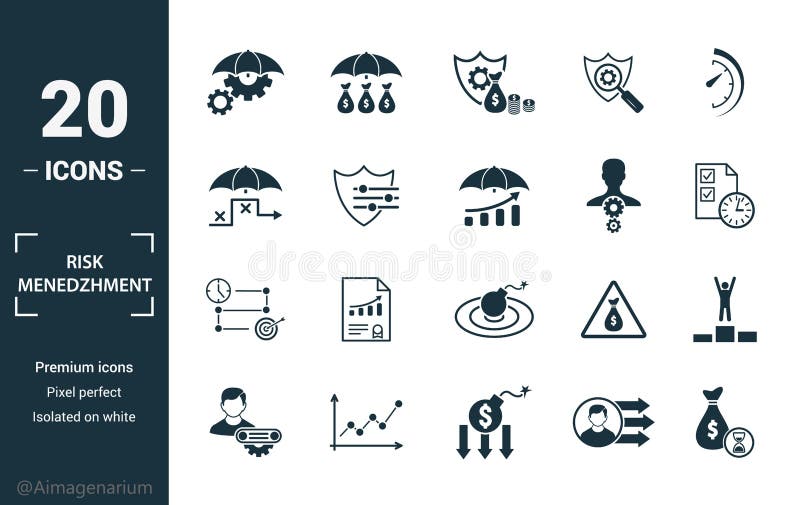 Risk Plan Icon Set. Four Simple Symbols in Diferent Styles from Risk ...