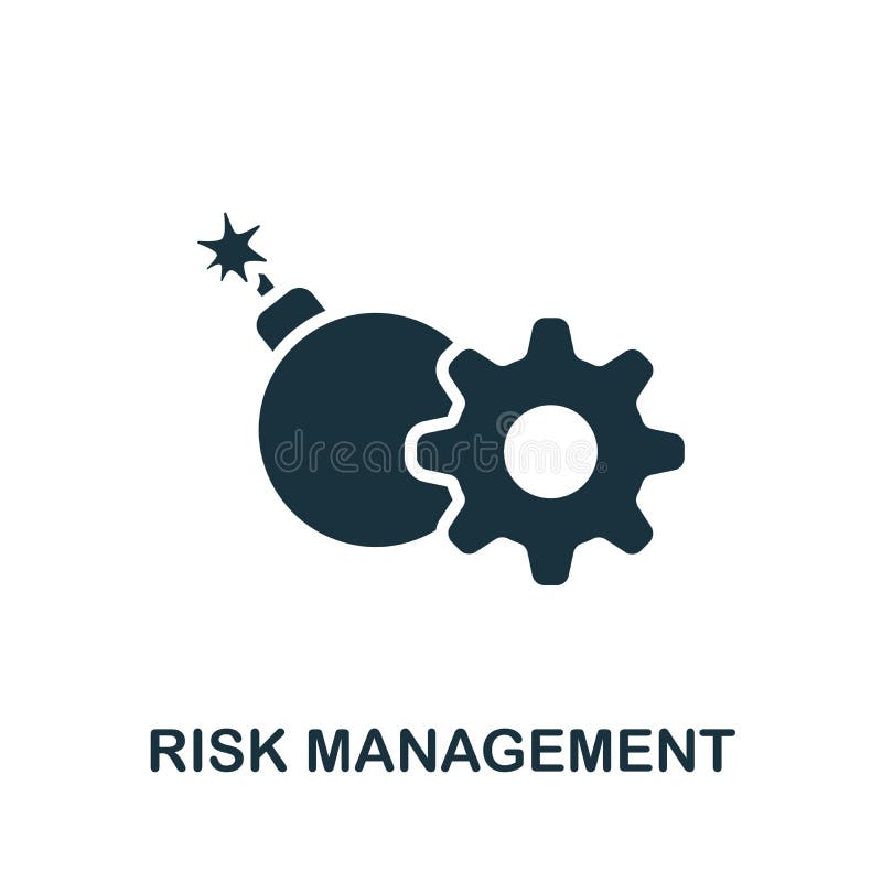 Risk Management Icon. Monochrome Simple Business Intelligence Icon for ...