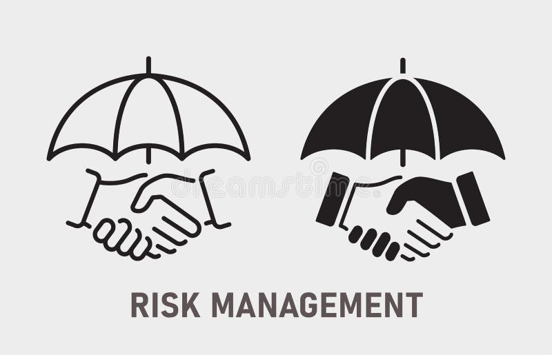 Risk Management Icon on White Background. Vector Illustration. Stock ...