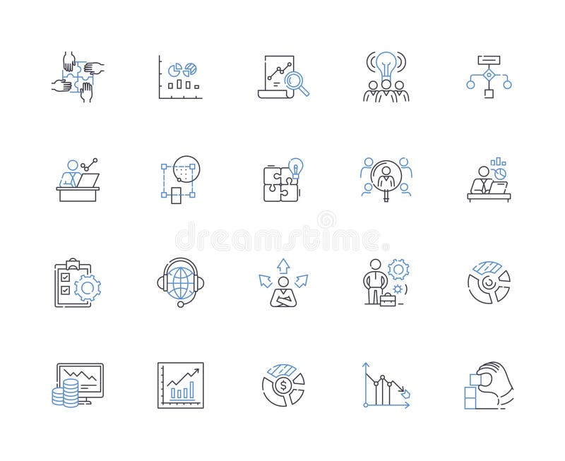 Risk Management Line Icons Collection. Mitigation, Probability ...