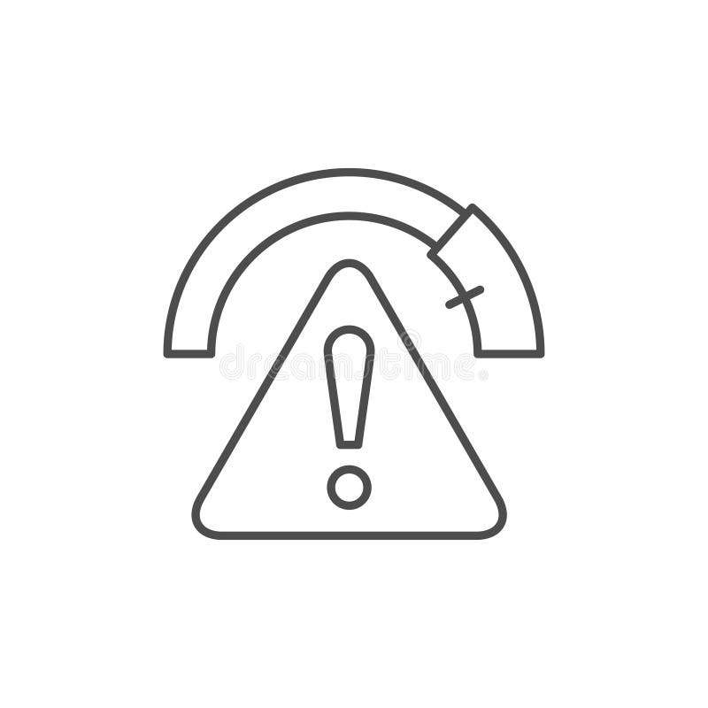 Risk Management Line Outline Icon Stock Vector - Illustration of risk ...