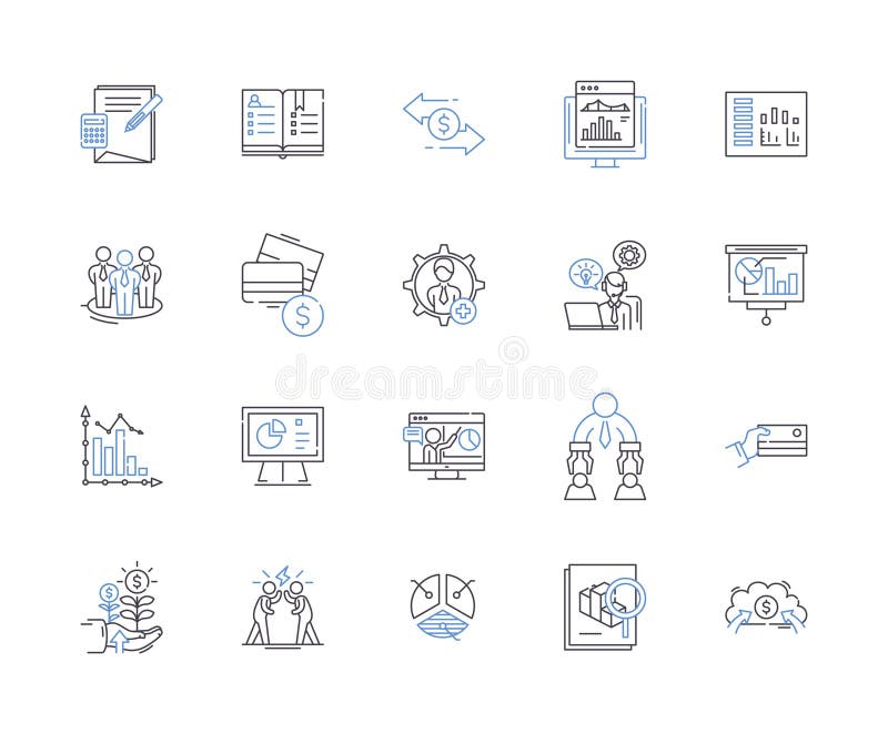 Risk Management Outline Icons Collection. Management, Risk, Strategy ...