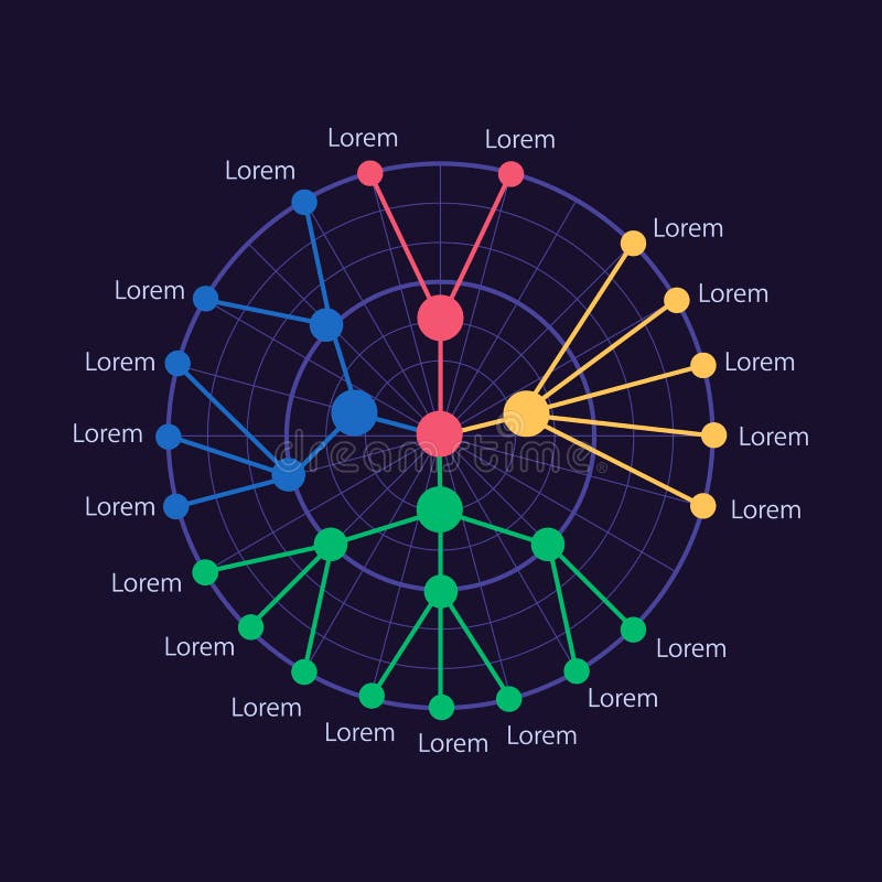 Risk Management Planning Infographic Circle Dot Chart Template for Dark ...