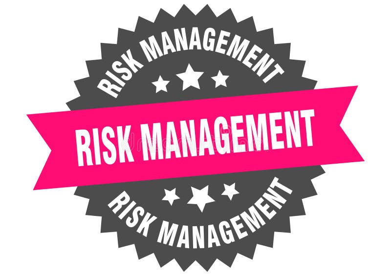 Risk Management. Risk Management Round Pink Label Isolated on ...