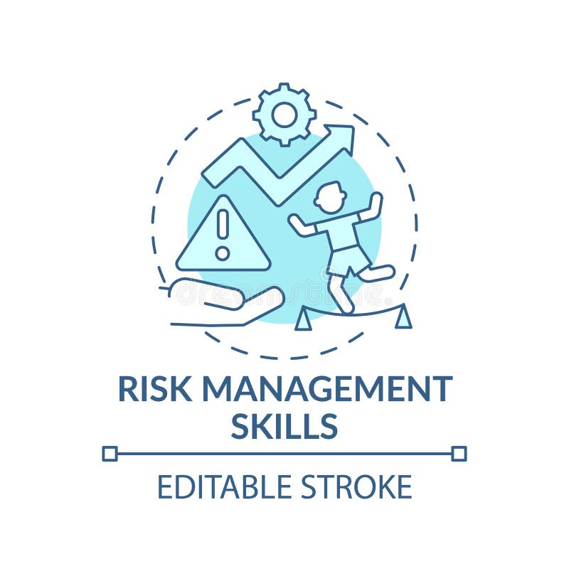 Risk Management Concept Icons Set Stock Vector - Illustration of line ...