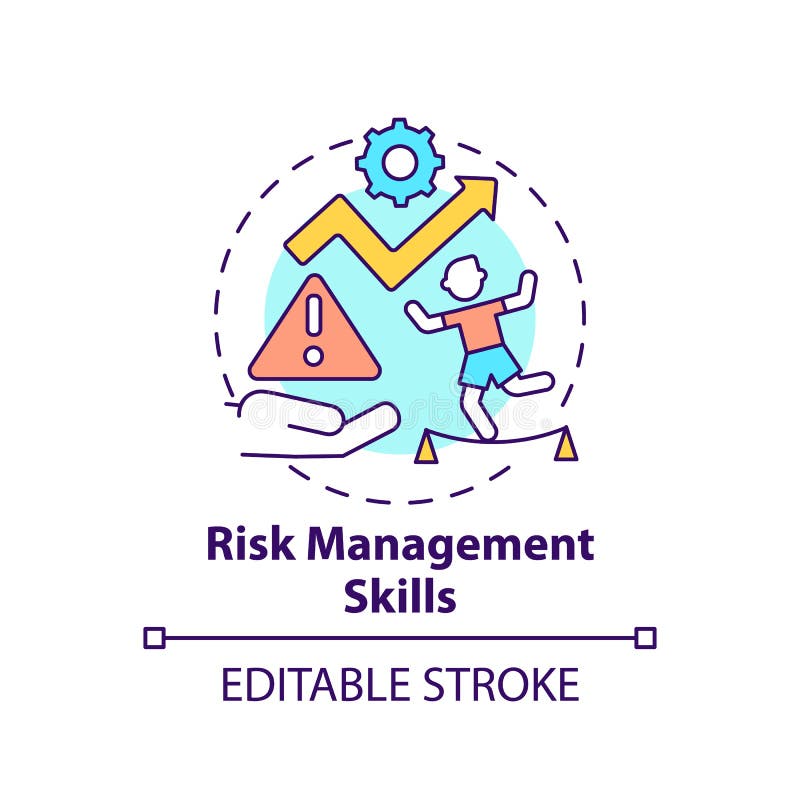 Risk Management Skills Concept Icon Stock Vector - Illustration of ...