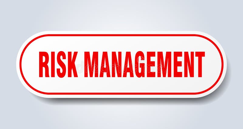 Risk management sticker. stock vector. Illustration of rounded - 197144964