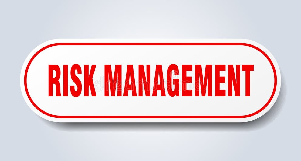 Risk management sticker. stock vector. Illustration of rounded - 197144964