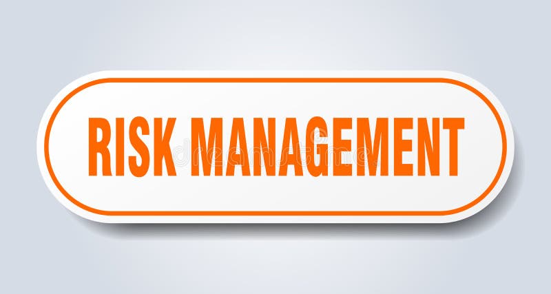 Risk management sticker. stock vector. Illustration of square - 197155229