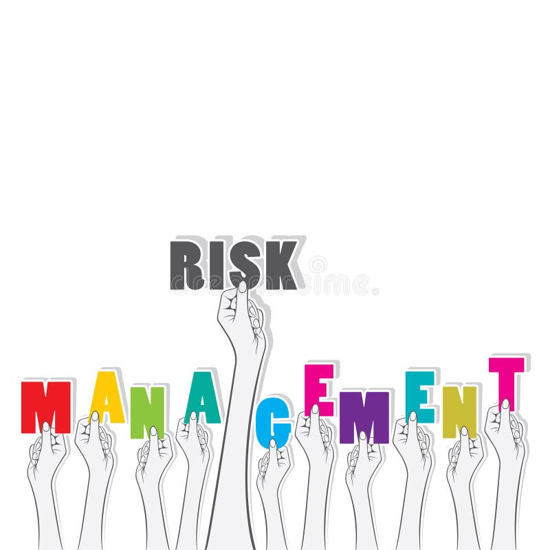 Risk Management Text Banner Design Stock Vector - Illustration of hand ...