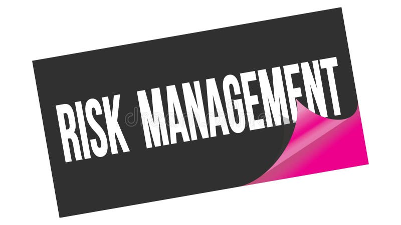 RISK MANAGEMENT Text on Black Pink Sticker Stamp Stock Illustration ...