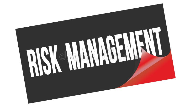 RISK MANAGEMENT Text on Black Red Sticker Stamp Stock Illustration ...