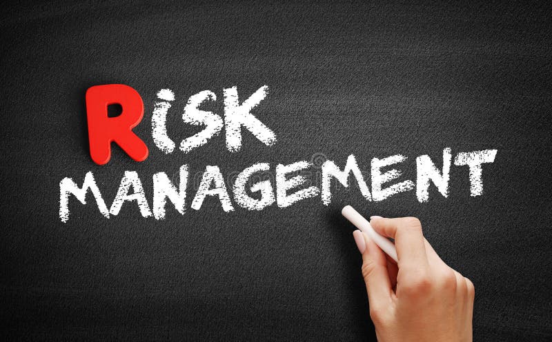 Risk Management Concept on Blackboard, Diagram, Presentation Stock ...