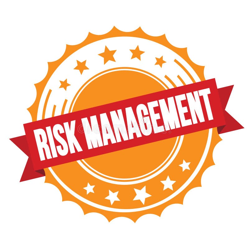 RISK MANAGEMENT Text on Red Orange Ribbon Stamp Stock Illustration ...