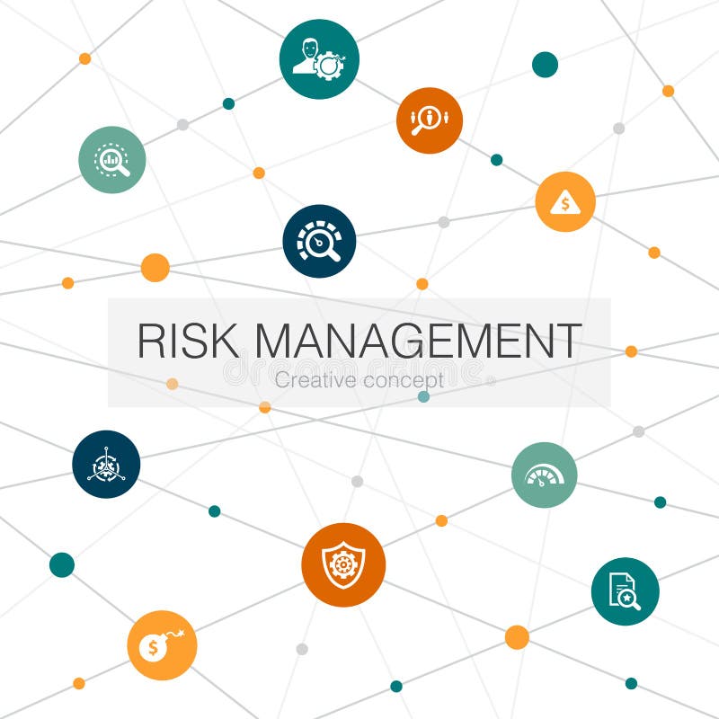 Risk Management Trendy Web Template with Stock Vector - Illustration of ...