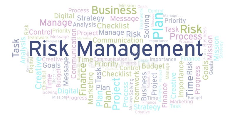 Risk Management Word Cloud, Made with Text only. Stock Illustration ...