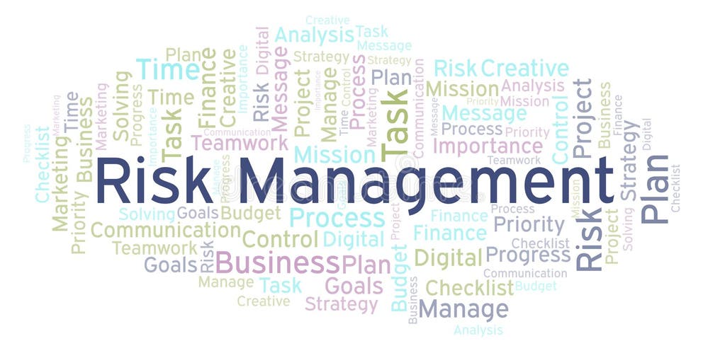 Risk Management Word Cloud, Made with Text only. Stock Illustration ...
