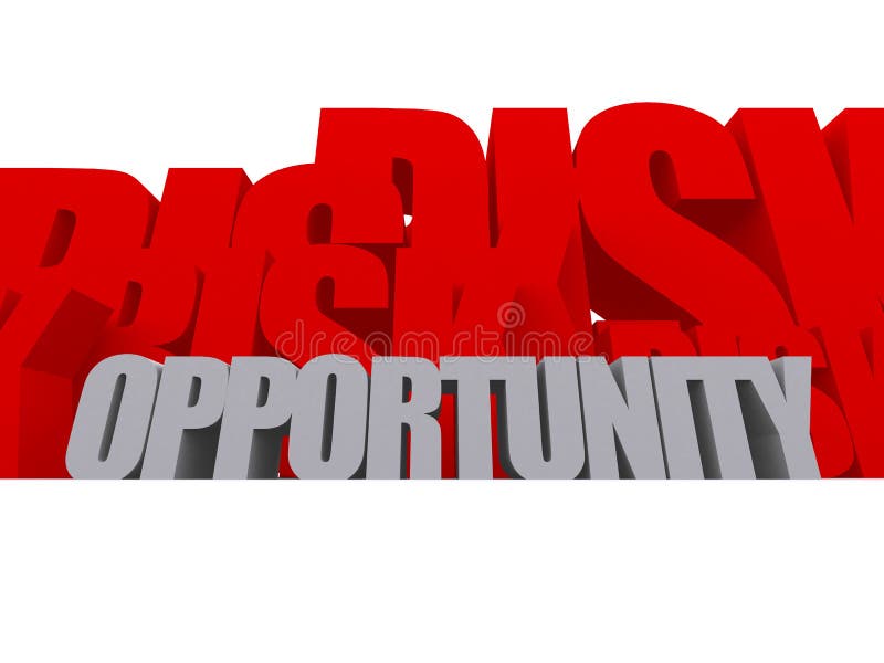 Opportunity Vs Risk Pie Chart Managing Danger Stock Illustration ...