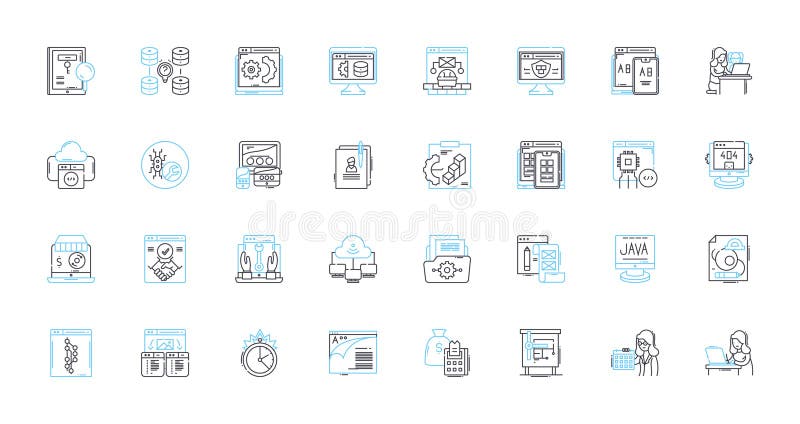 Risk Optimization Linear Icons Set. Strategy, Mitigation, Analysis ...