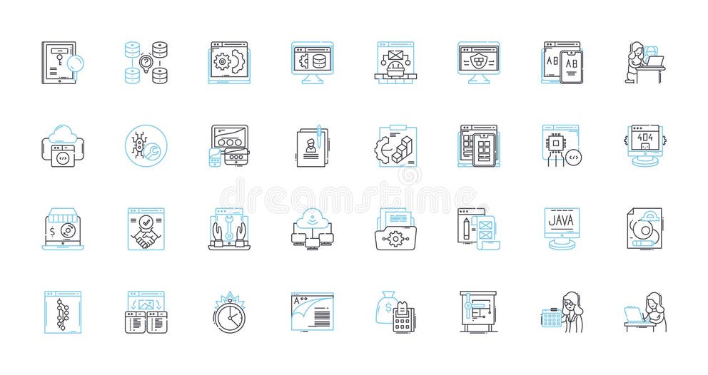 Risk Optimization Linear Icons Set. Strategy, Mitigation, Analysis ...