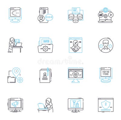 Risk Optimization Linear Icons Set. Strategy, Mitigation, Analysis ...