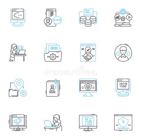 Risk Optimization Linear Icons Set. Strategy, Mitigation, Analysis ...