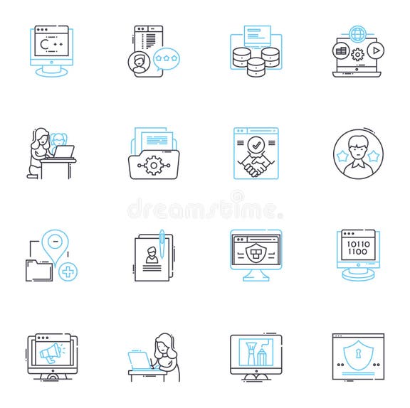Risk Optimization Linear Icons Set. Strategy, Mitigation, Analysis ...
