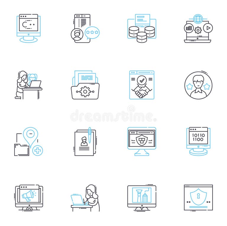 Risk Optimization Linear Icons Set. Strategy, Mitigation, Analysis ...