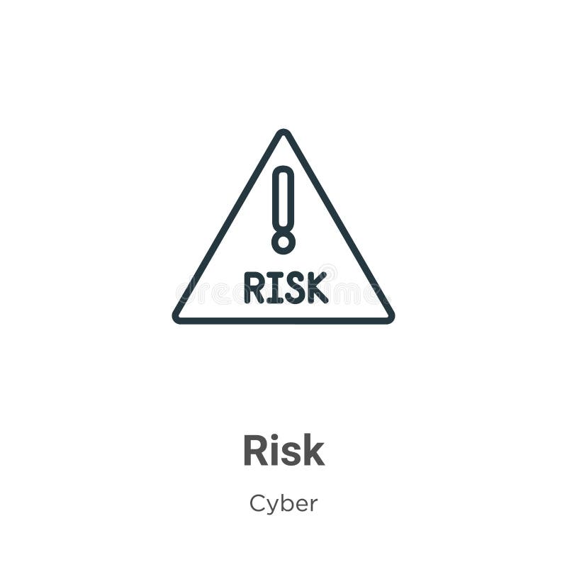 Risk Outline Vector Icon. Thin Line Black Risk Icon, Flat Vector Simple ...