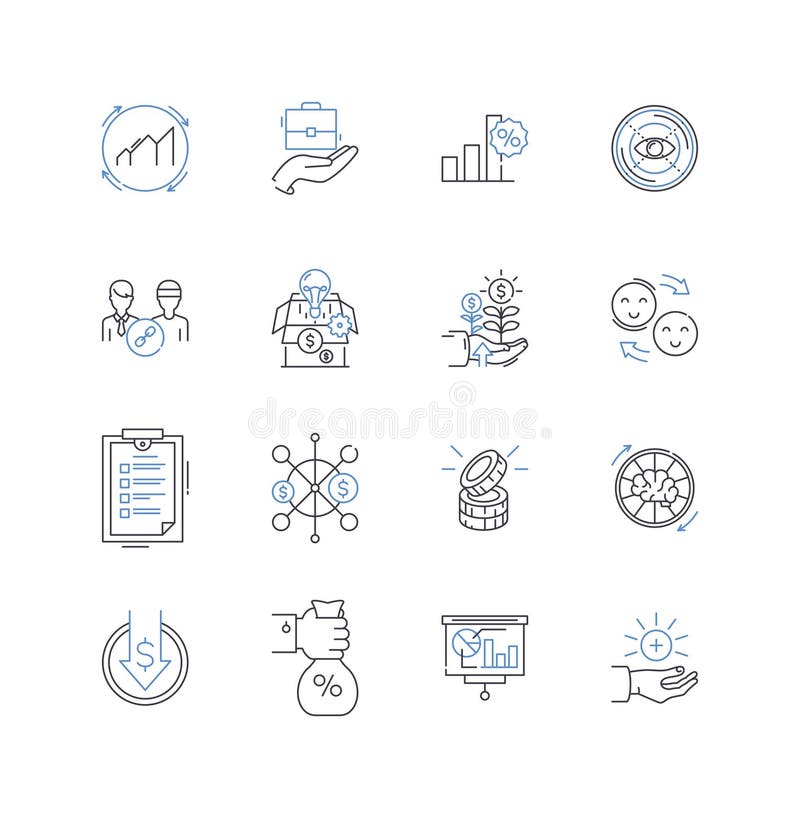 Risk Planning Line Icons Collection. Assessment, Mitigation, Management ...