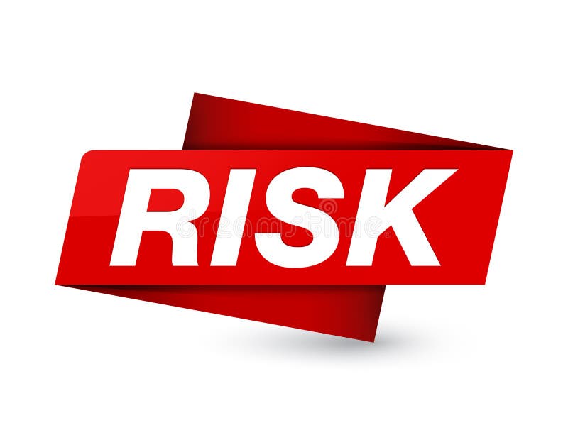 Risk premium red tag sign stock illustration. Illustration of threat ...