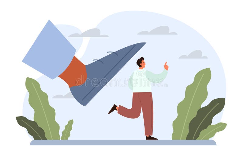 Risk or Problem Concept. Unhappy Character Under Difficult Stock ...