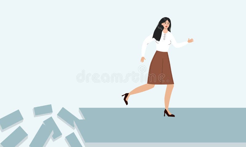 Risk or Problem Concept. Unhappy Character Under Difficult Stock Vector ...