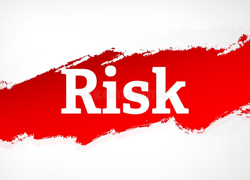Risk Red Brush Abstract Background Illustration Stock Illustration ...