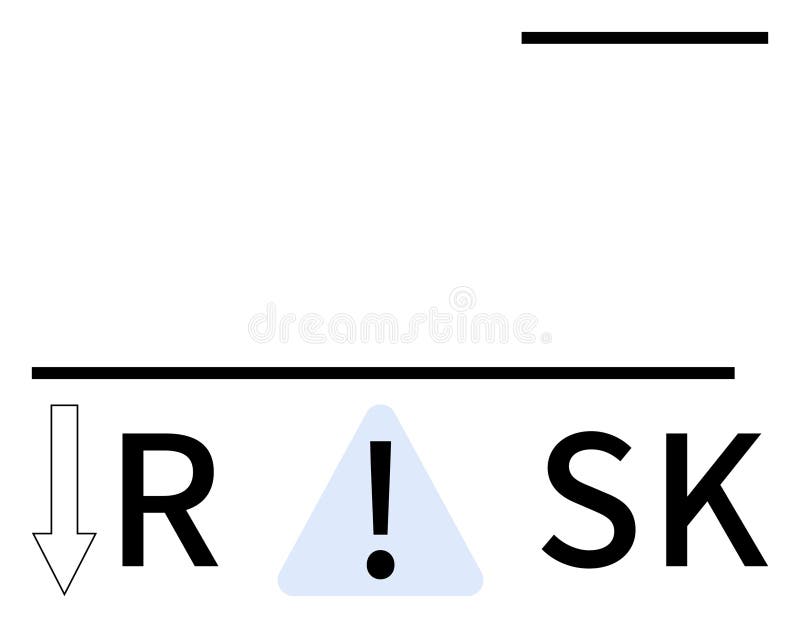 Risk Reduction Concept with Exclamation Mark in Blue Triangle and ...