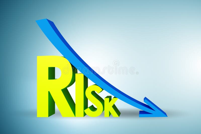 Risk Reduction Concept with Graph Stock Illustration - Illustration of ...