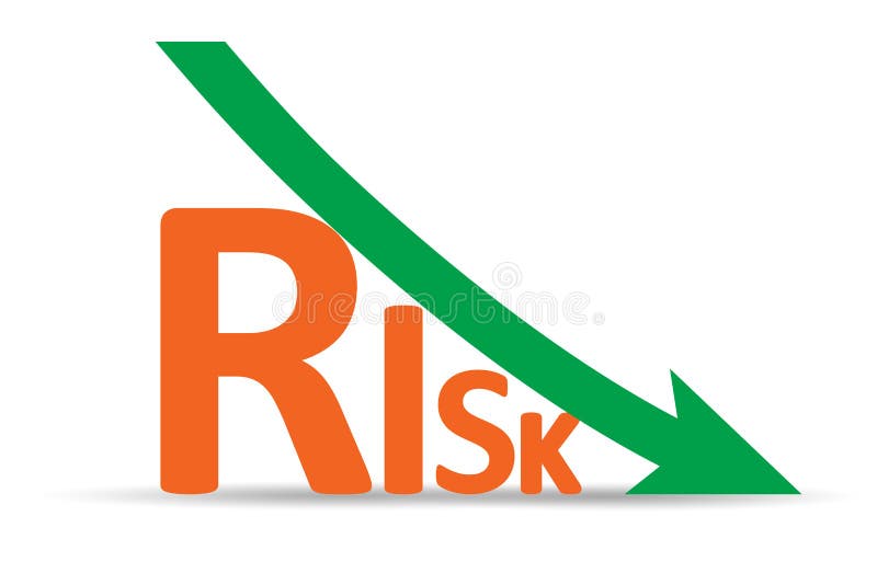 Risk Reduction Concept with Graph Stock Illustration - Illustration of ...