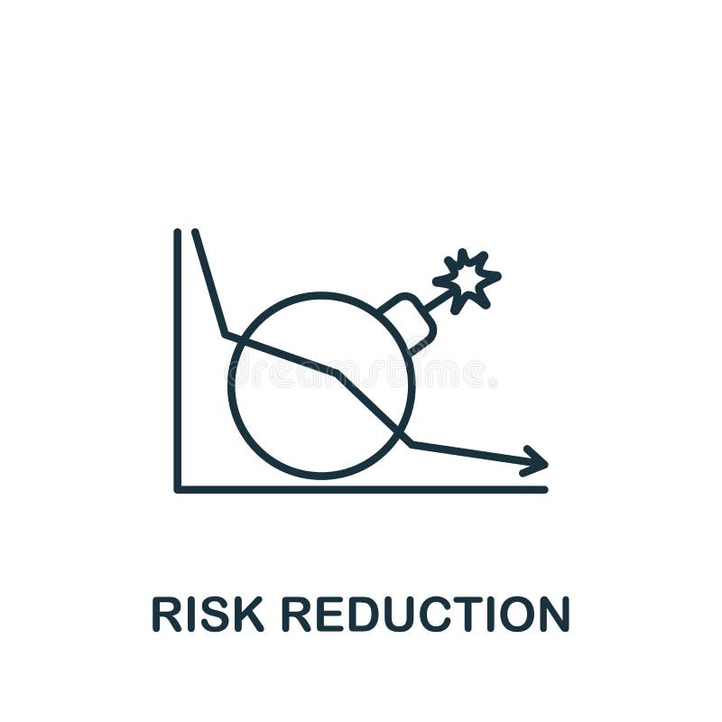 Risk Reduction Icon. Monochrome Simple Icon for Templates, Web Design ... Risk Reduction Icon. Monochrome Simple Icon for Templates, Web Design ...