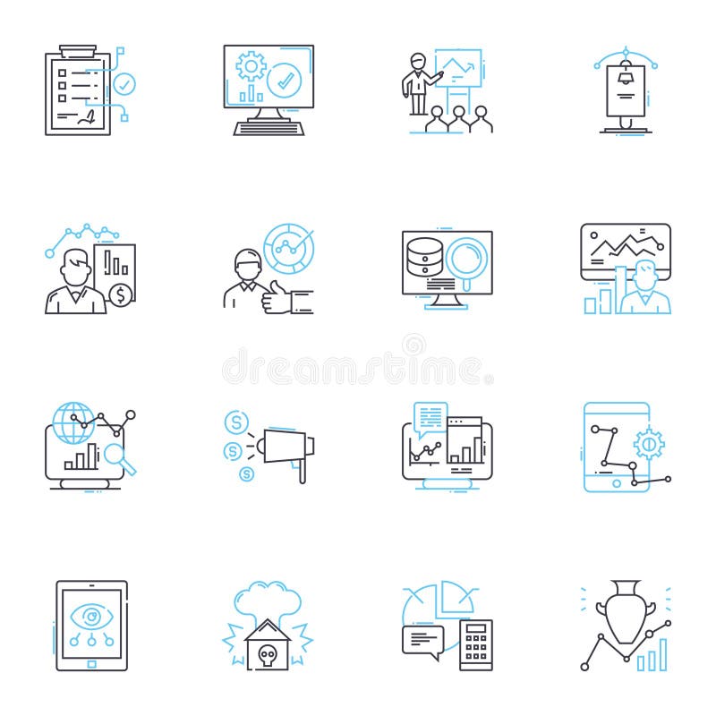 Risk Research Linear Icons Set. Hazard, Vulnerability, Probability ...