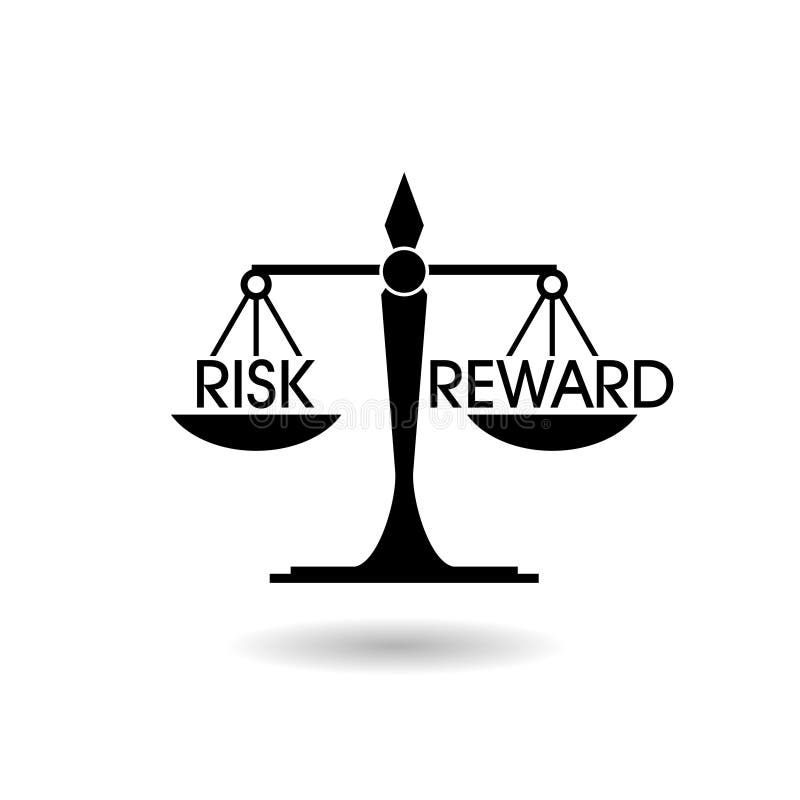 Risk Reward Scale Icon with Shadow Stock Vector - Illustration of ...