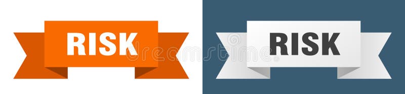 Risk Ribbon. Risk Isolated Paper Sign. Banner Stock Vector ...