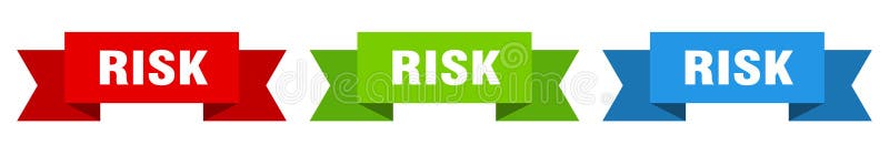 Risk Ribbon. Risk Isolated Paper Sign. Banner Stock Vector ...