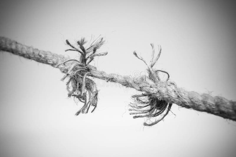 Nearly torn rope stock image. Image of uncertainty, breaking - 74994039