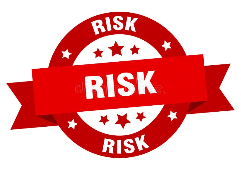 Risk Round Ribbon Isolated Label. Risk Sign Stock Vector - Illustration ...