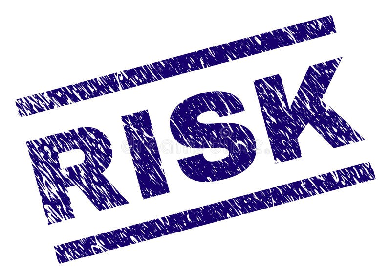 Scratched Textured RISK Stamp Seal Stock Vector - Illustration of retro ...