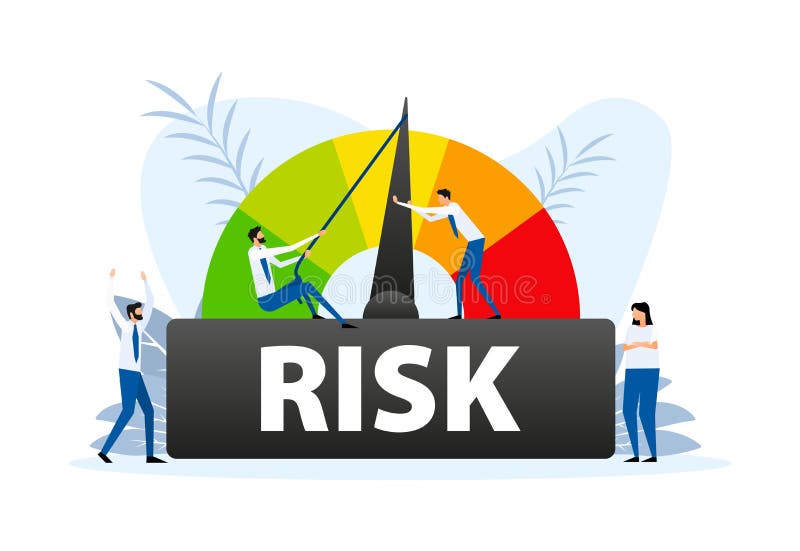 Risk Speedometer. Risk Gauge Icon Stock Vector - Illustration of manage ...