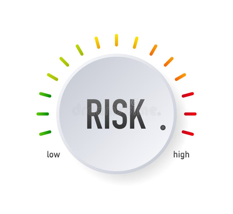 Risk Speedometer. Risk Gauge Icon Stock Vector - Illustration of ...